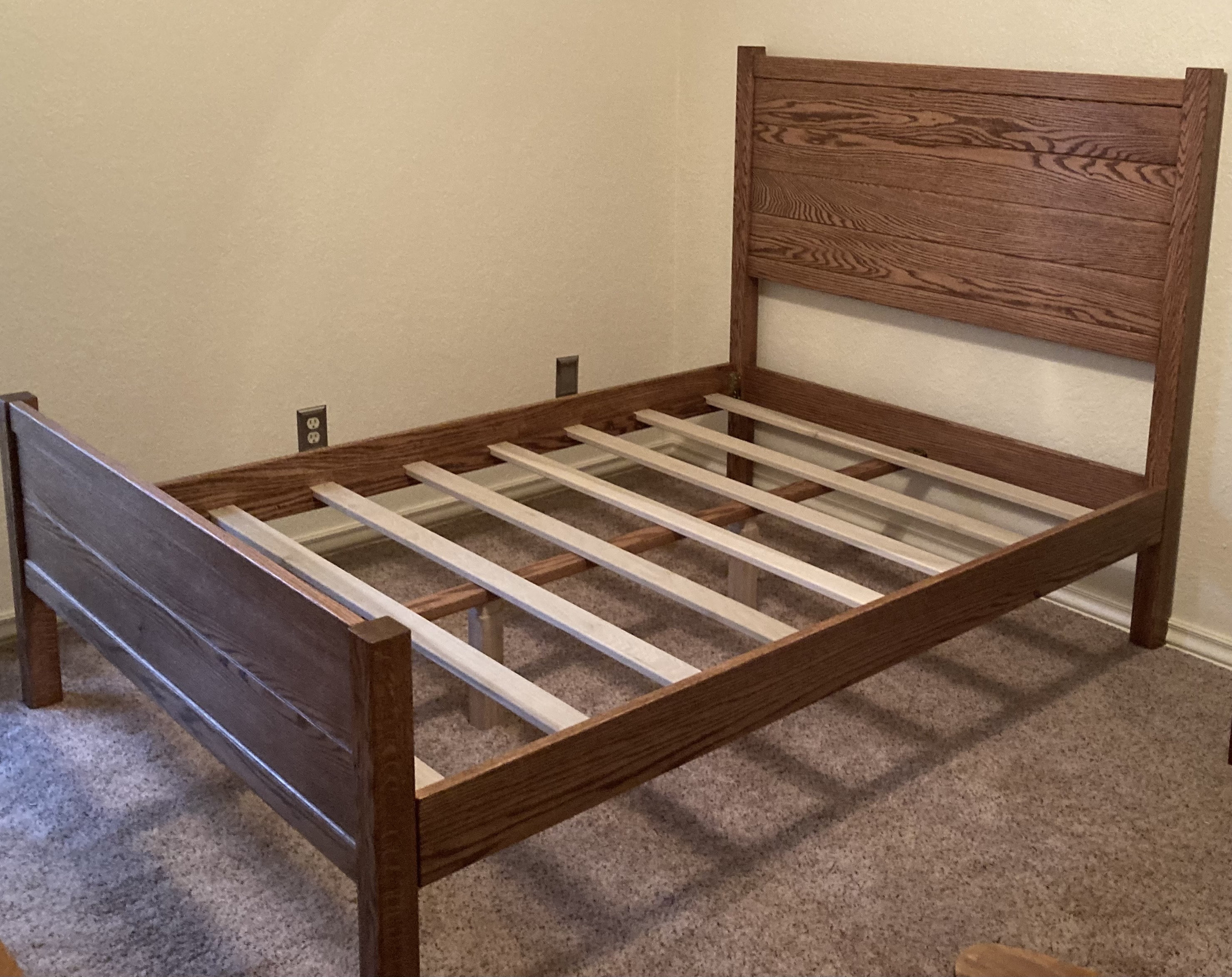 Classic Solid Oak Hardwood Handmade Bed Frame Farmhouse Bed - Etsy