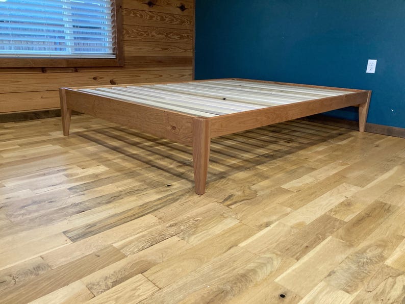 New Handmade Solid Cherry Platform Bed Frame - Etsy