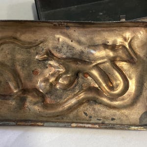 Antique Japanese Copper Box With Dragon. Early 20th Century Metal ...