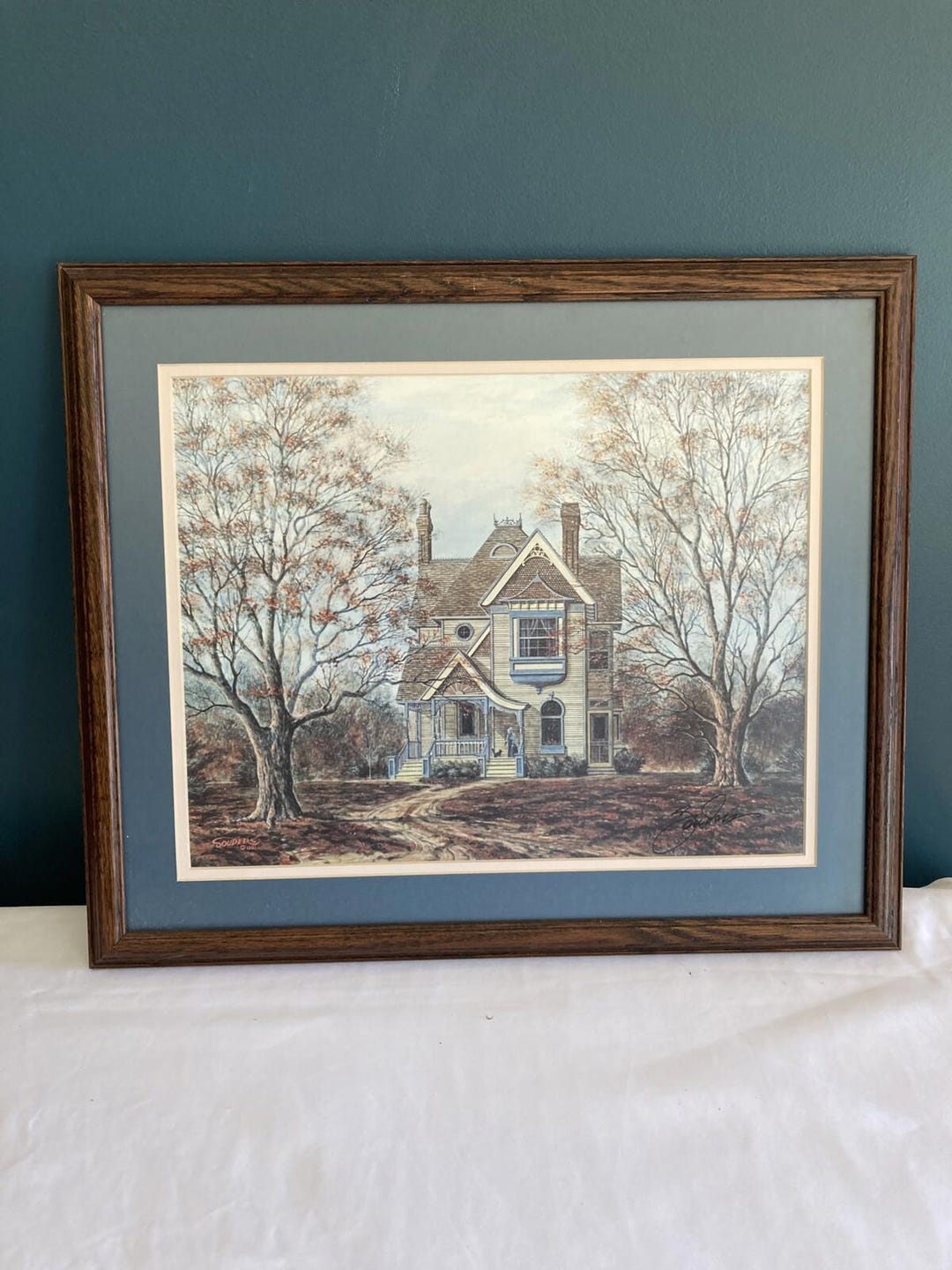 Vintage 1985 Randy Souders "grandma’s House" Print – Framed Victorian ...