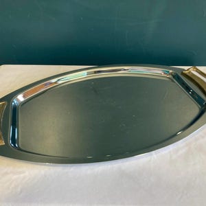 Vintage Kromex Serving Tray – Chrome & Brass Handles, Midcentury Modern ...