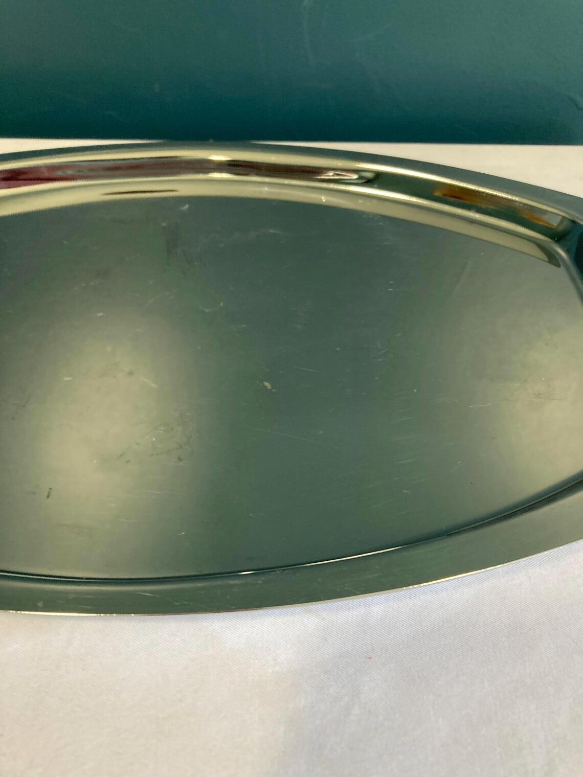 Vintage Kromex Serving Tray – Chrome & Brass Handles, Midcentury Modern ...