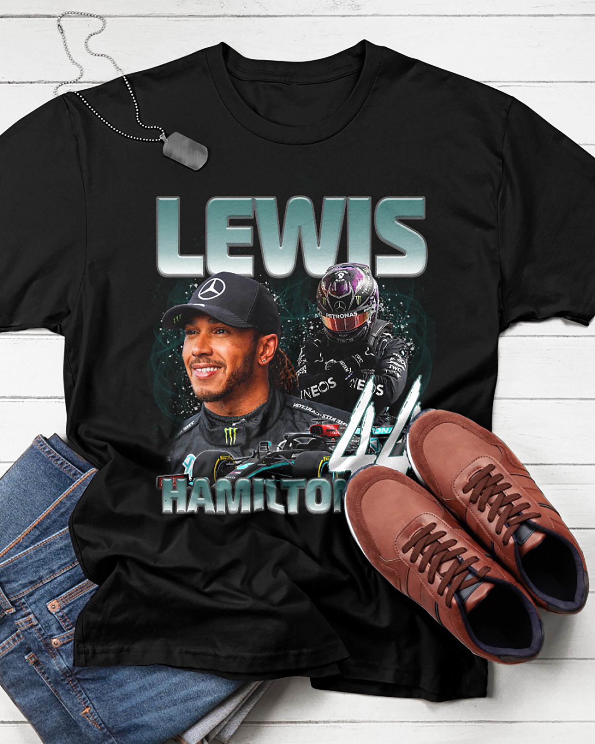 Lewis Hamilton Shirt- Formula 1 Racing Team Mercedes 90s Vintage X ...
