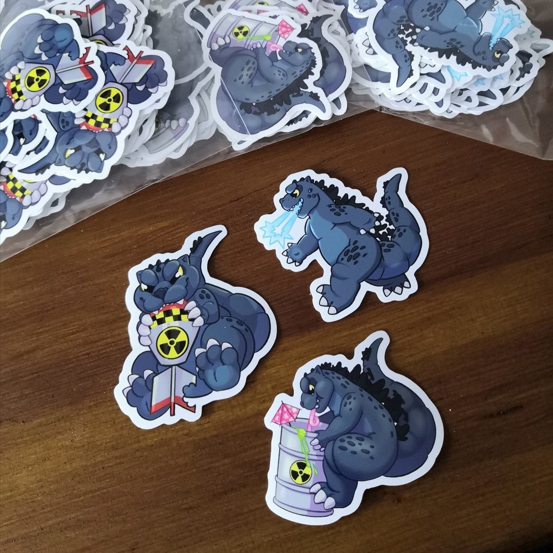 Cute Godzila Sticker Decal Size 5 X R34 - JDM Car Culture Godzilla Stickers