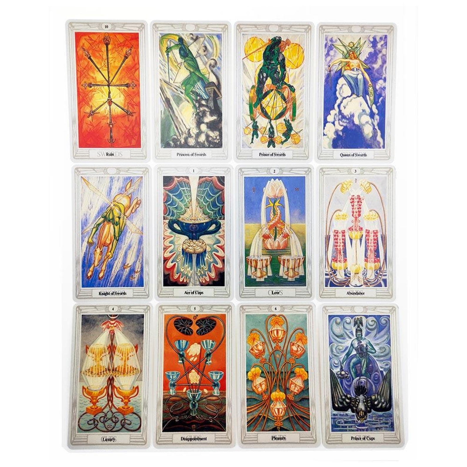Thoth Tarot Deck by Aleister Crowley & Frieda Harris Set With Velvet ...