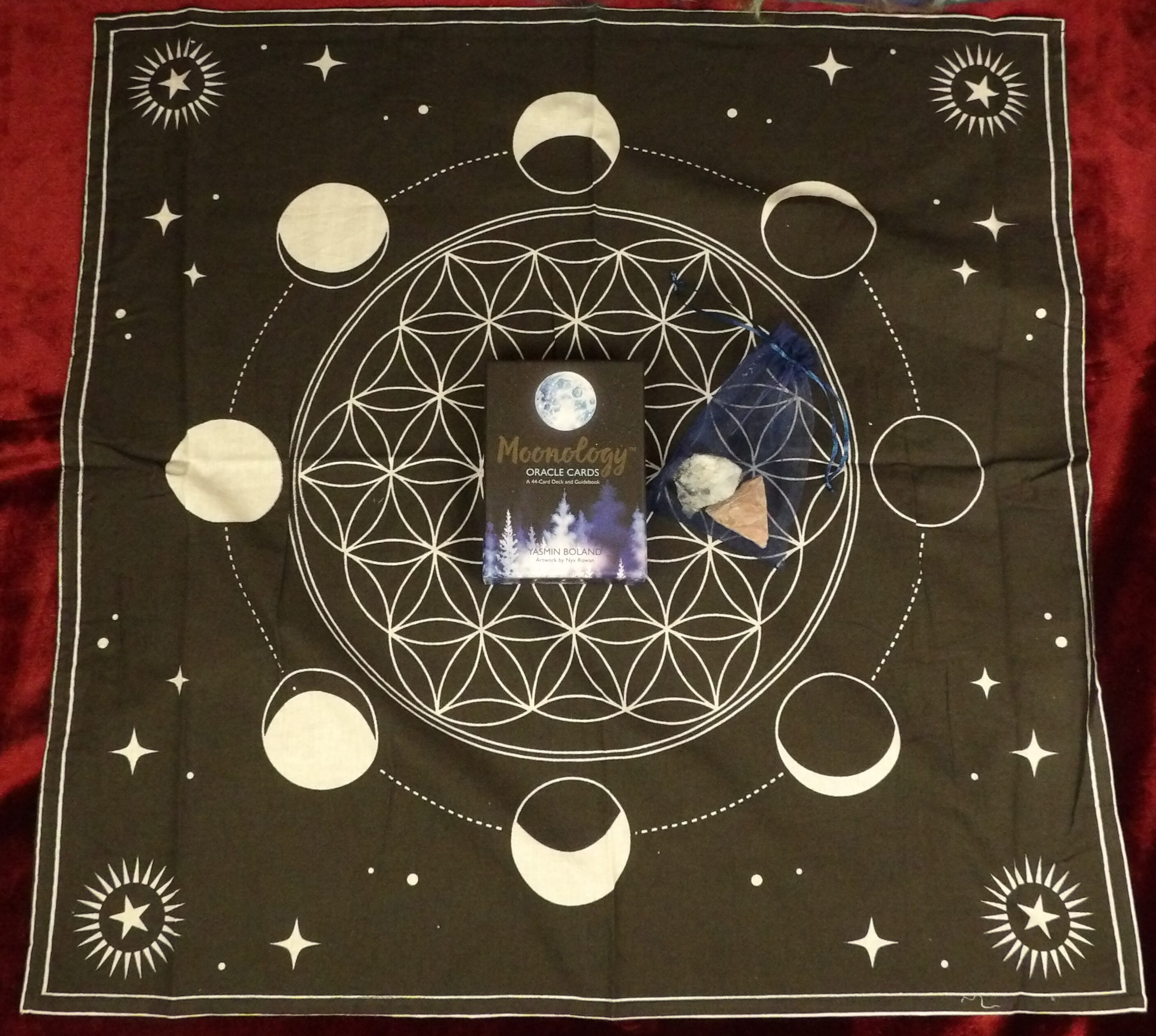 Moonology Oracle Card Set With Phases of the Moon Altar Cloth | Etsy