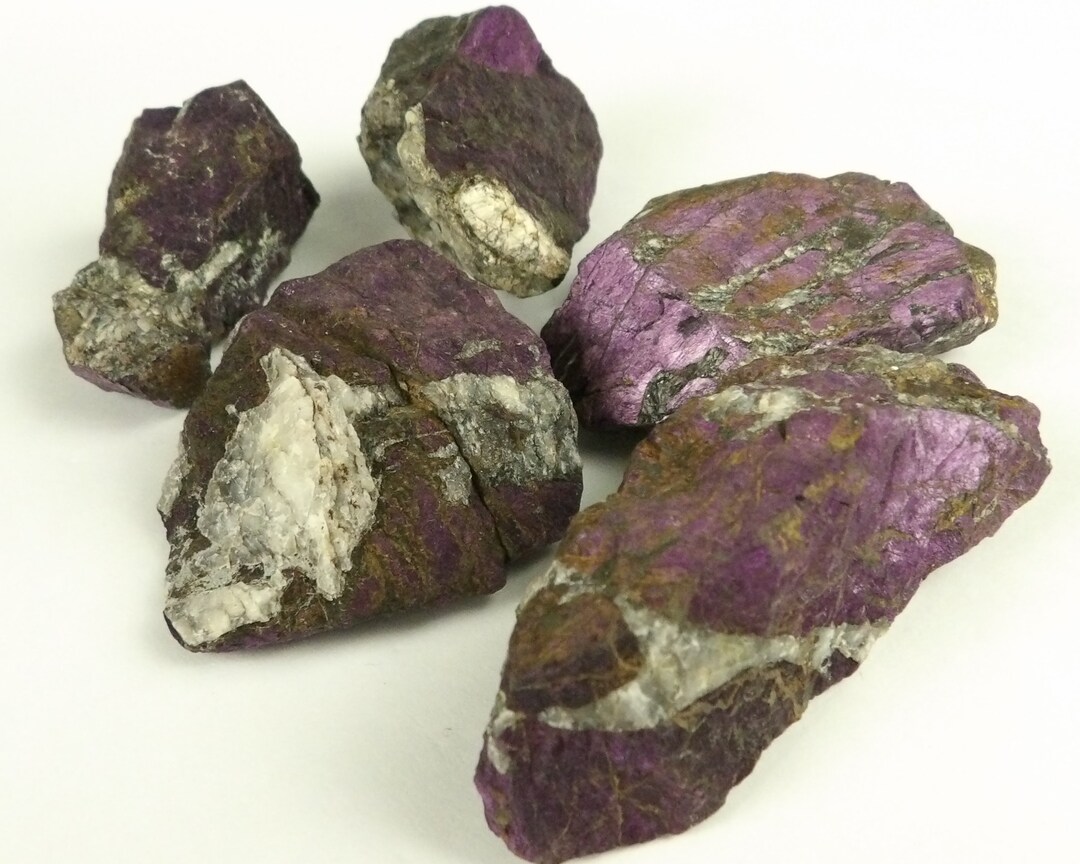 Purpurit Rohmineral 70-79g Rohstein Lila Metallic Rock Namibia Seltenes Sammlerstück Mangan ...