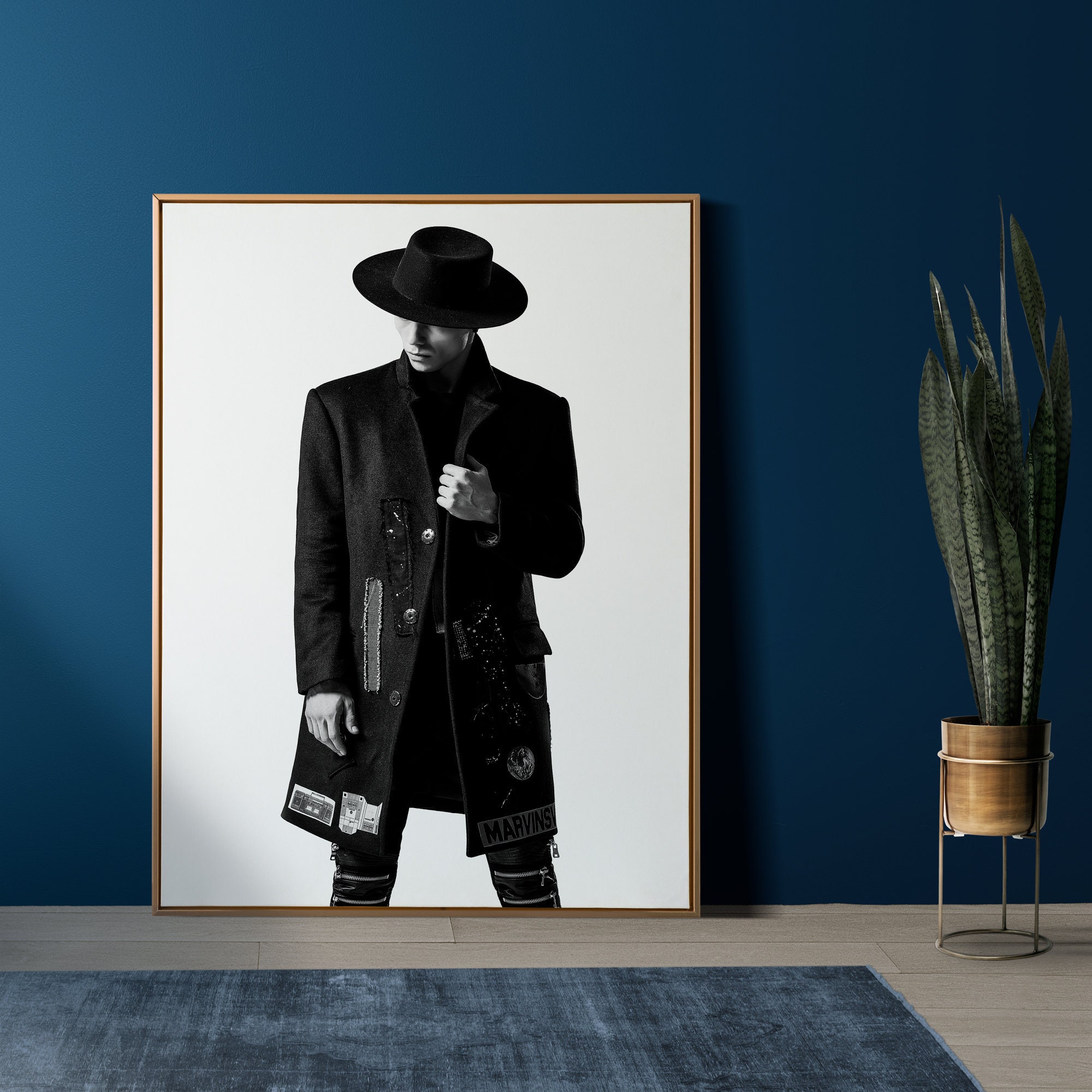 Male Fashion Model. Super Cool. Designer Fashion Printable Wall Art ...