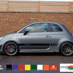Fiat 500 Abarth Side Stripes Stickers Adhesive Decal for Abarth 500 ...