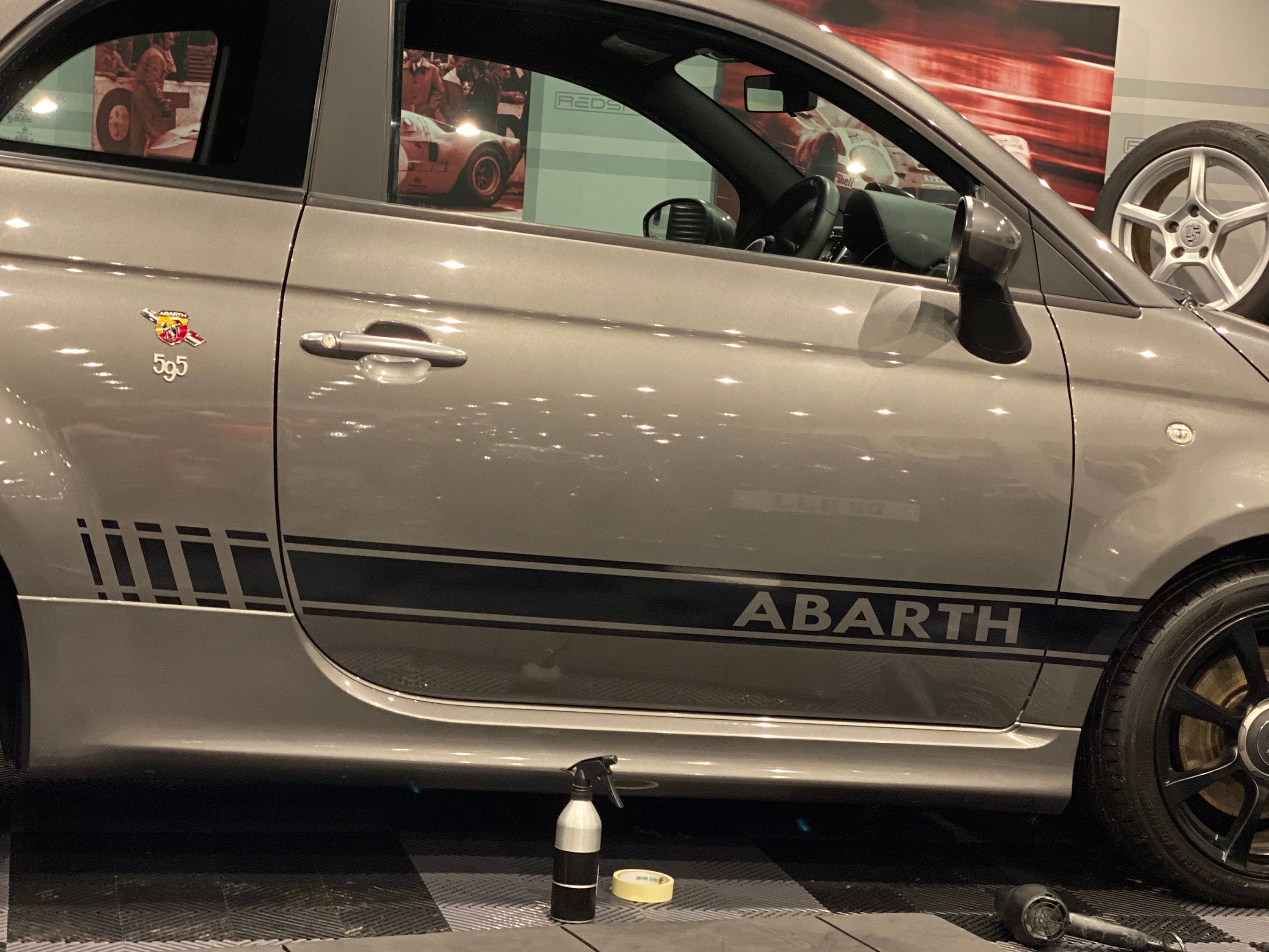 Fiat 500 Abarth Side Stripes Stickers Adhesive Decal for Abarth 500 ...