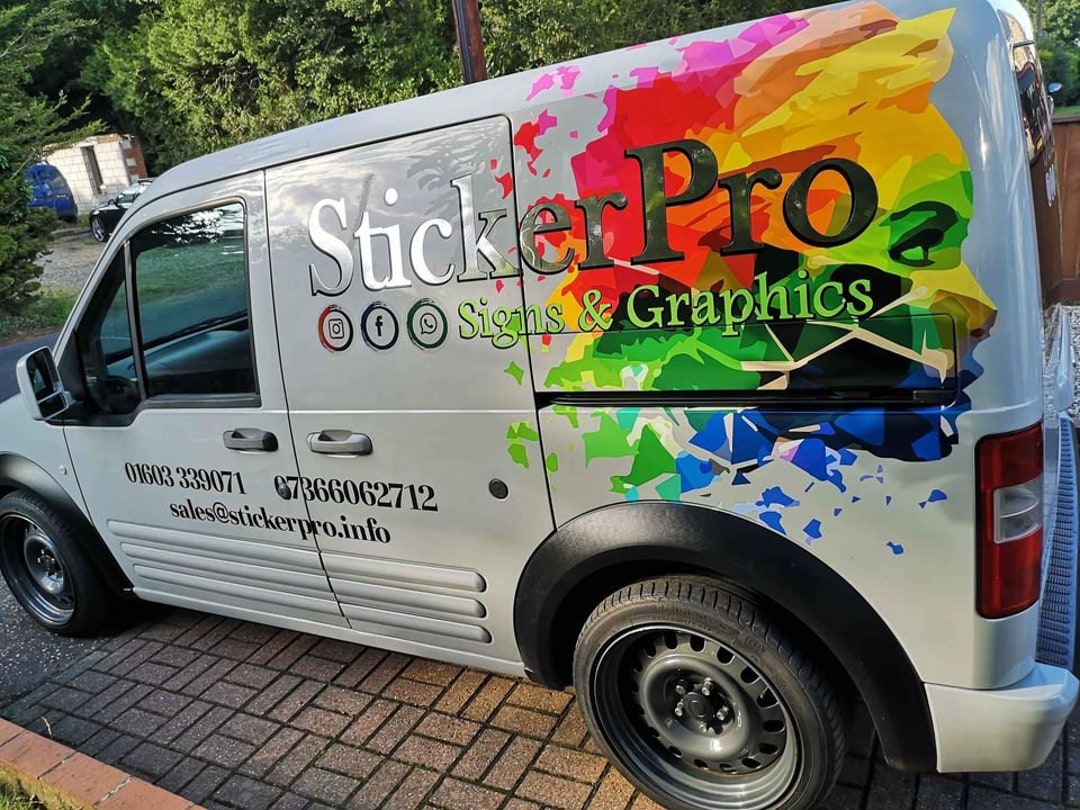 Custom Logo Vehicle Sign Writing, Cut Vinyl Decals and Prints for Vans ...