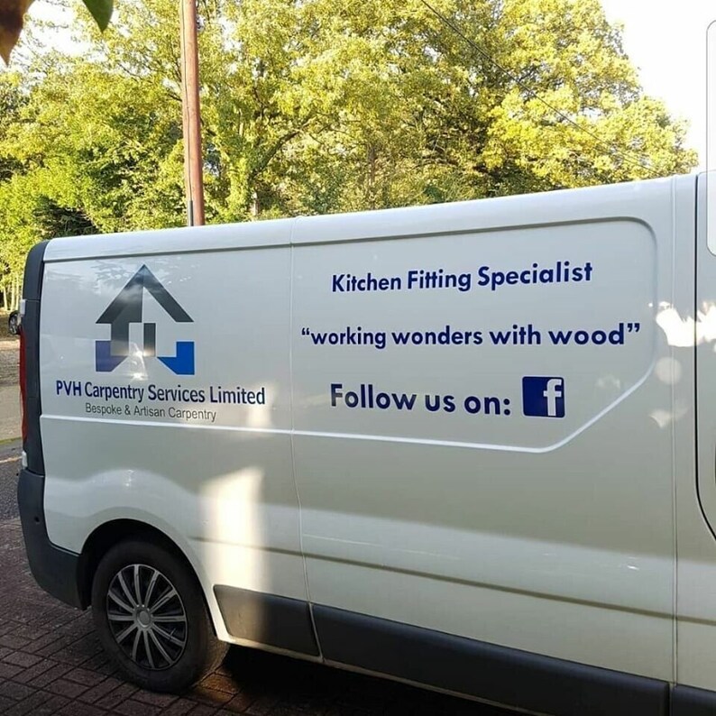 Custom Logo Vehicle Signage - Cut Vinyl Decals & Stickers - Etsy UK