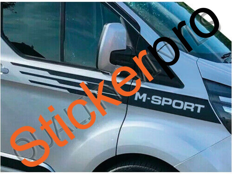 Ford Transit M-Sport Custom Side Racing Stripes Stickers | Etsy