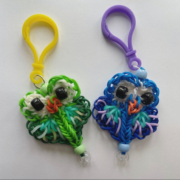 Rainbow Loom Keychain - Etsy