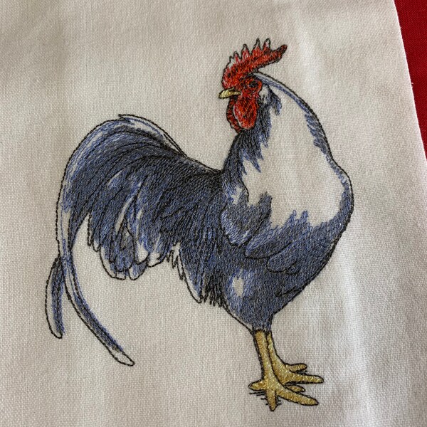 Embroidered Rooster - Etsy