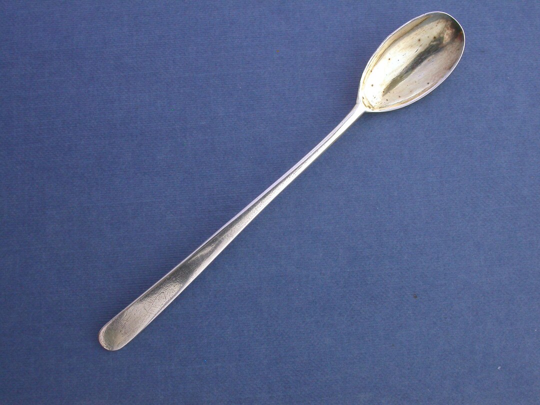 Early Sheffield-hallmarked Long Condiment Spoon by Alexander Goodman ...