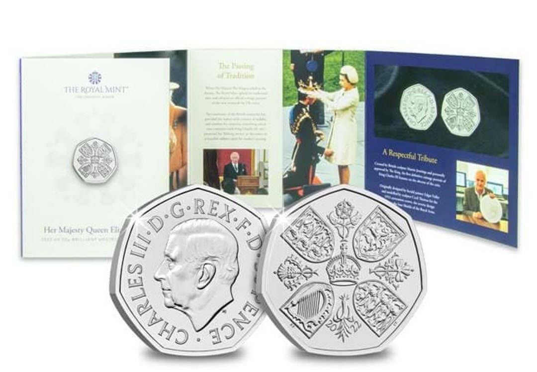 Very First Definitive King Charles III Coin - Memorial Coin - Her ...