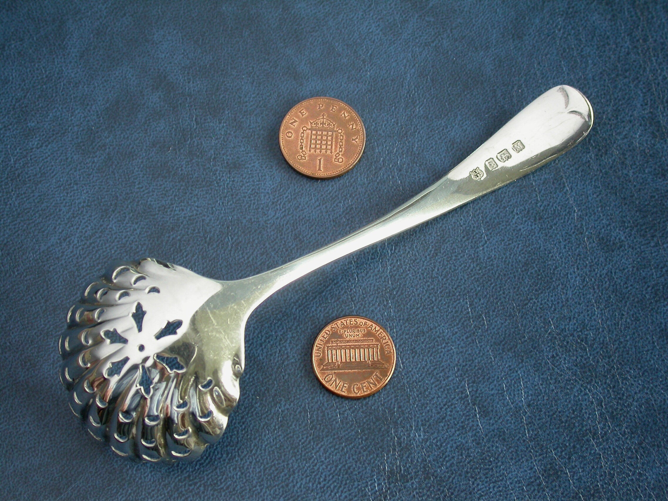 A Pretty Sterling Silver Sugar Sifting Spoon Birmingham 1936 - Etsy UK