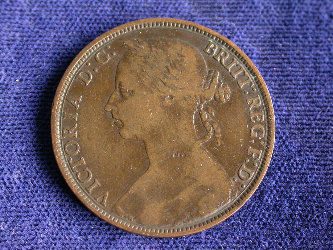 Young Head Victoria Bronze Penny, 1884 – About FINE Grade - Etsy