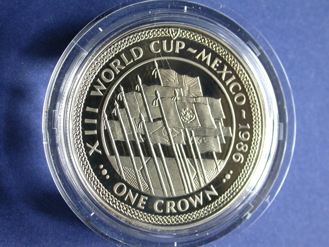 ISLE OF MAN - 1986 Proof Cupro-nickel Crown Coin - World Cup Mexico - Etsy