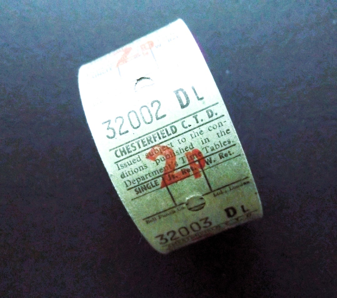 Unissued ultimate Bus Ticket Roll Chesterfield 1000 Tickets - Etsy