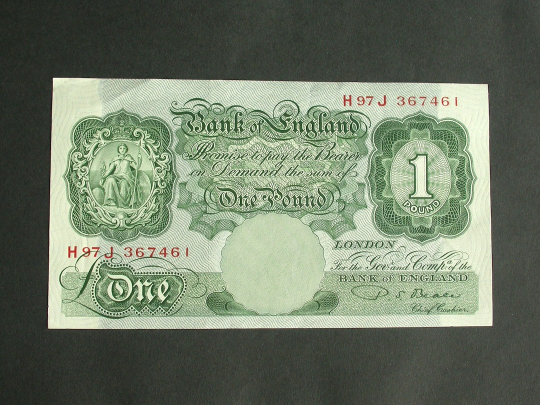 Bank of England One Pound Note (cashier P.S Beale) in AUNC Condition - Etsy