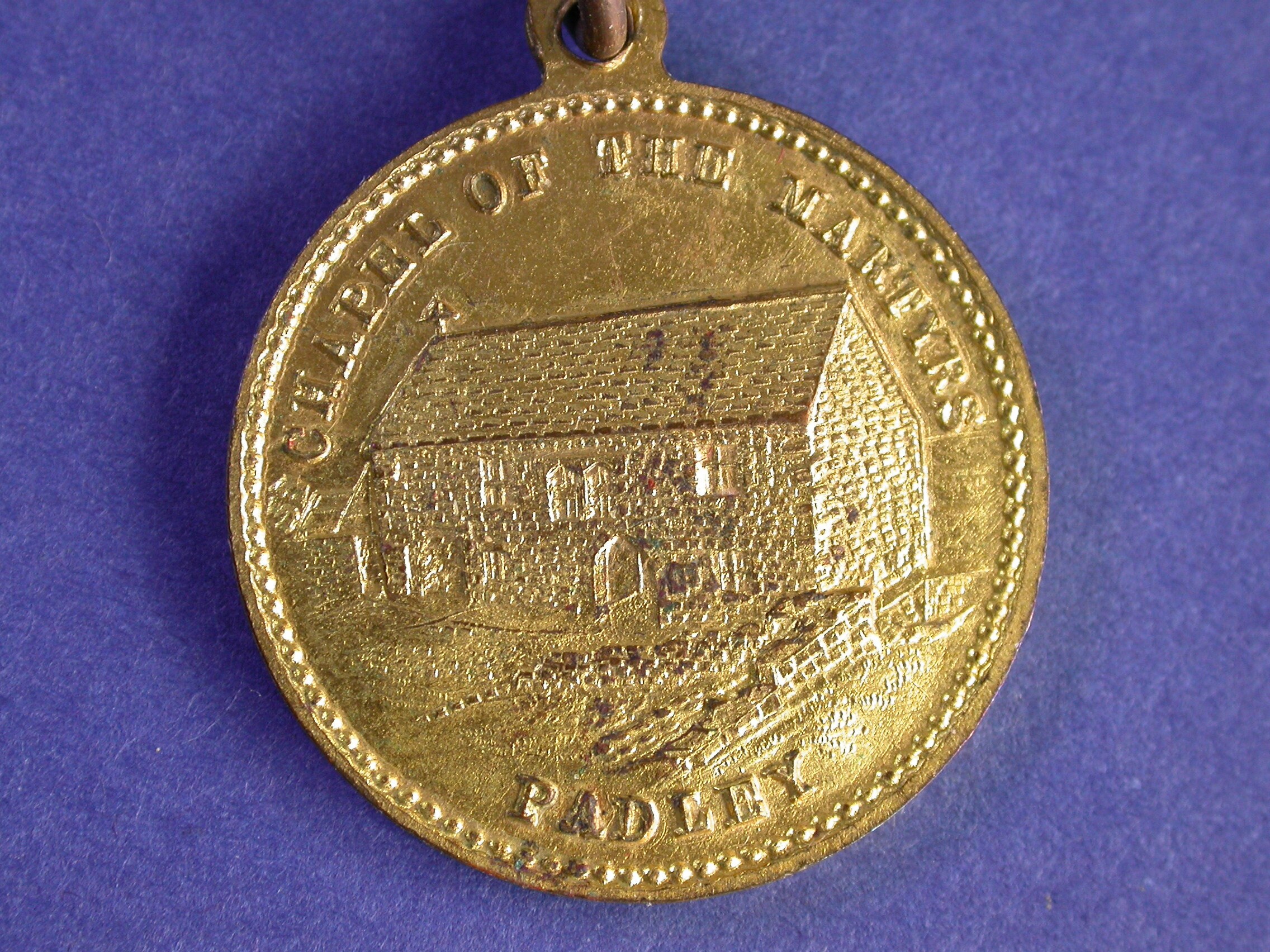 Vintage 25mm Gilded Medal Chapel of the Martyrs Padley - Etsy