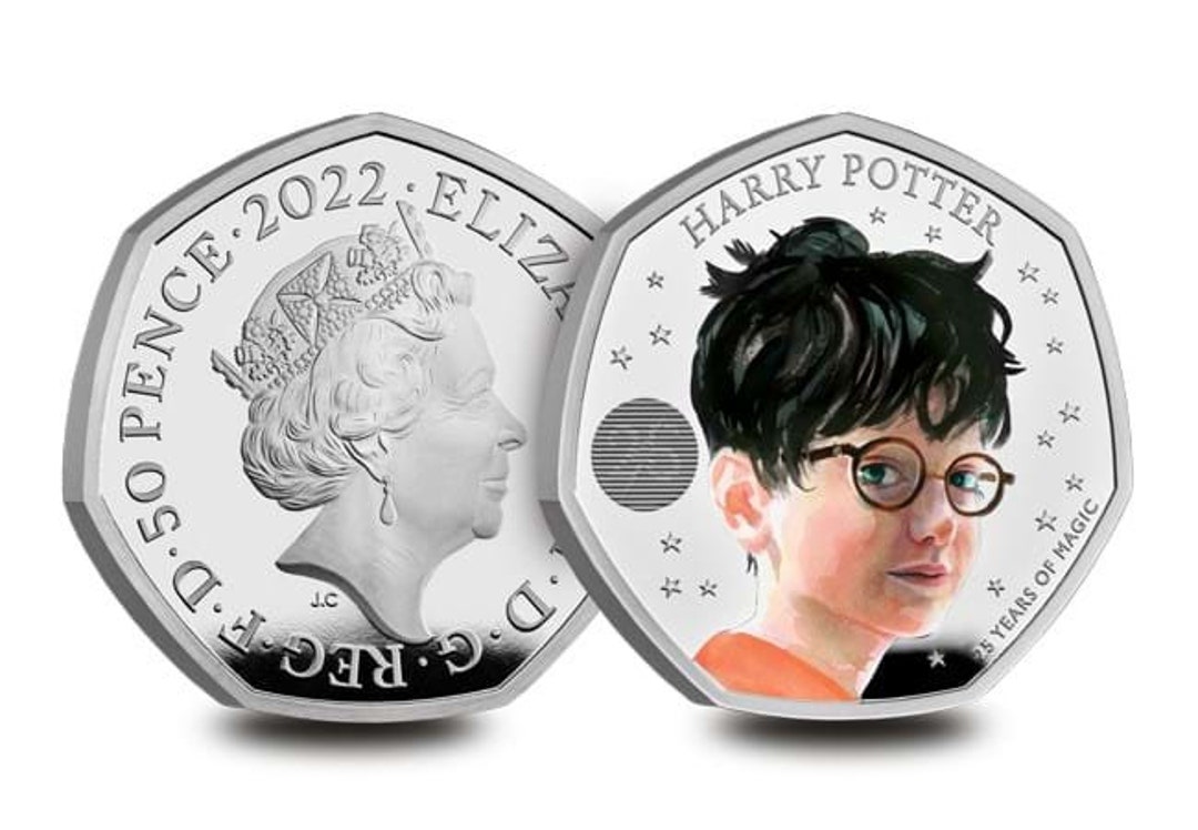 Harry Potter Coloured 50p Coin Brilliant Uncirculated 2022 UK - Etsy