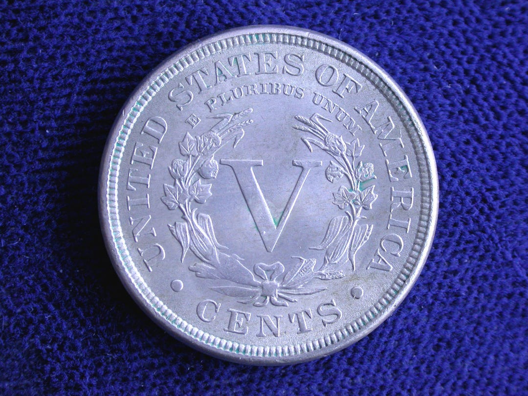 Genuine 1890 Liberty Head "v" Barber Nickel in a Very Collectible High ...