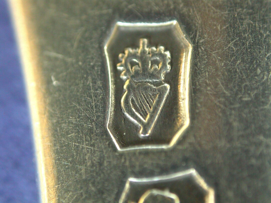 1798 Dublin Hallmark on a Silver Dessert Spoon With Lion Sejant Erect ...
