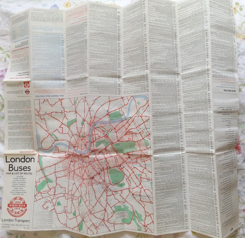 1979 London Transport Buses Routes & Maps - Special Edition Celebrating ...