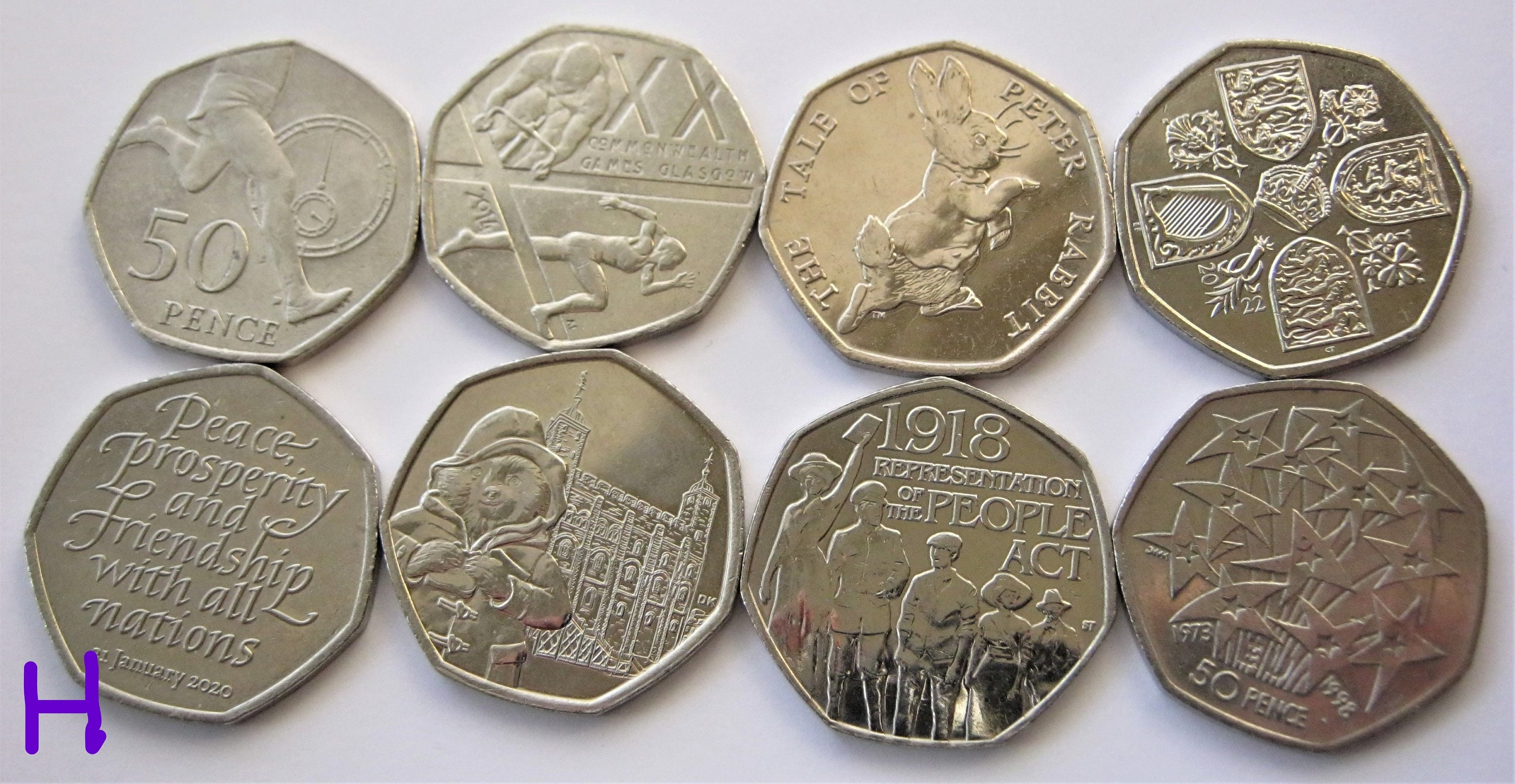 Various Sets of 50p Coins 8 Collectors Coins per Set - Etsy UK