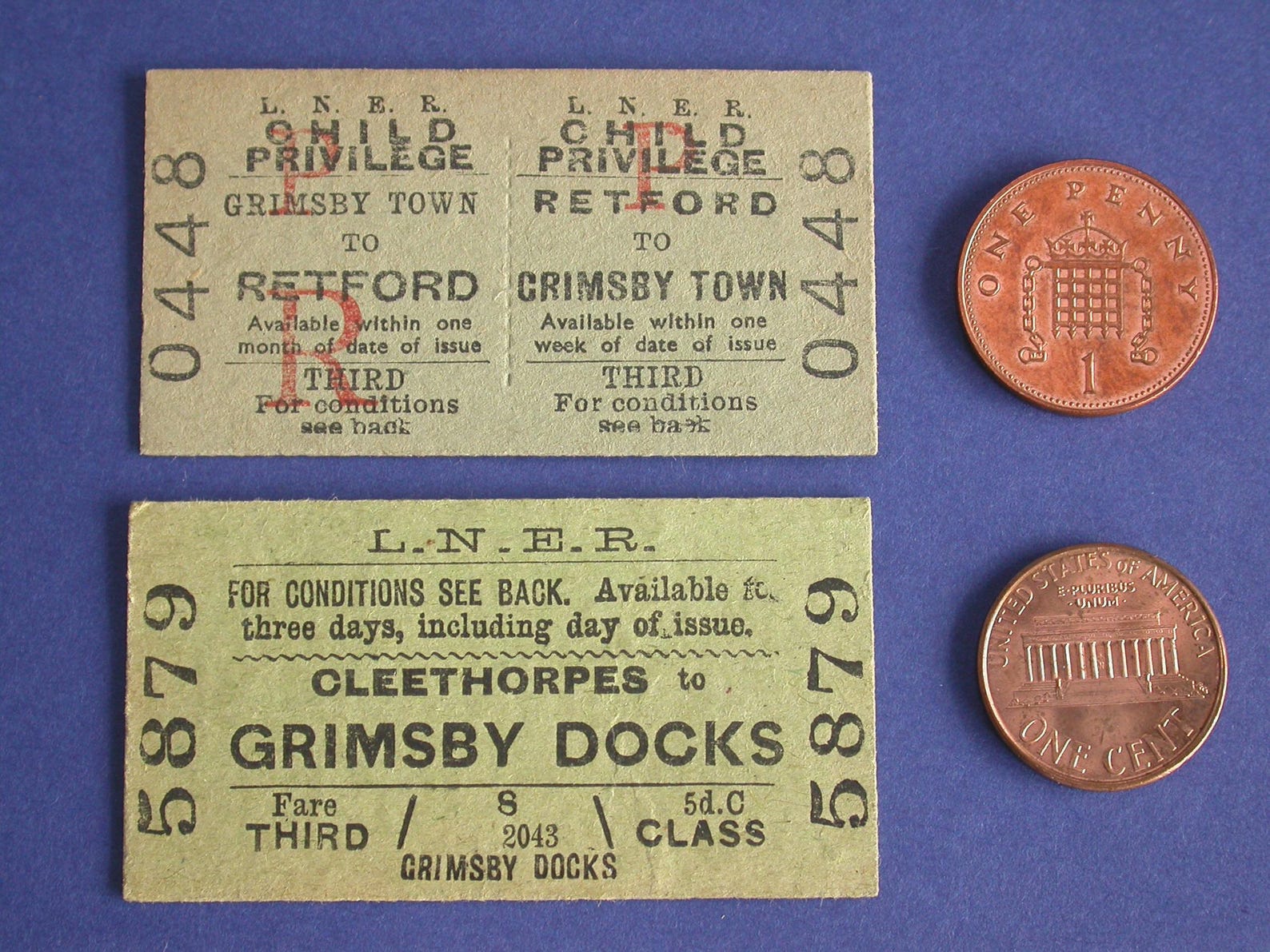 Pair of Vintage LNER ‘third Class’ Edmondson Railway Tickets - Etsy