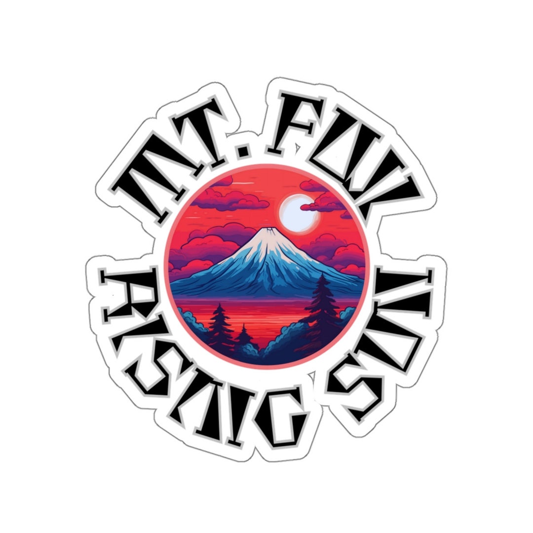 MT. FUJI- RISING SUN_GRAPHIC Kiss-cut Stickers - Etsy