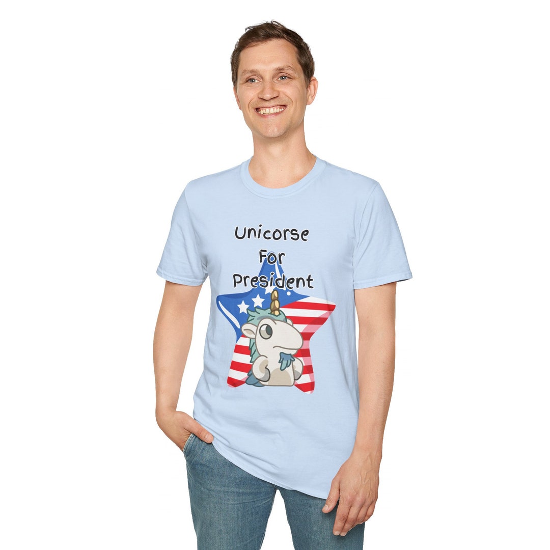 Unicorse for President, Funny Bluey Election Tee Unisex Softstyle T ...