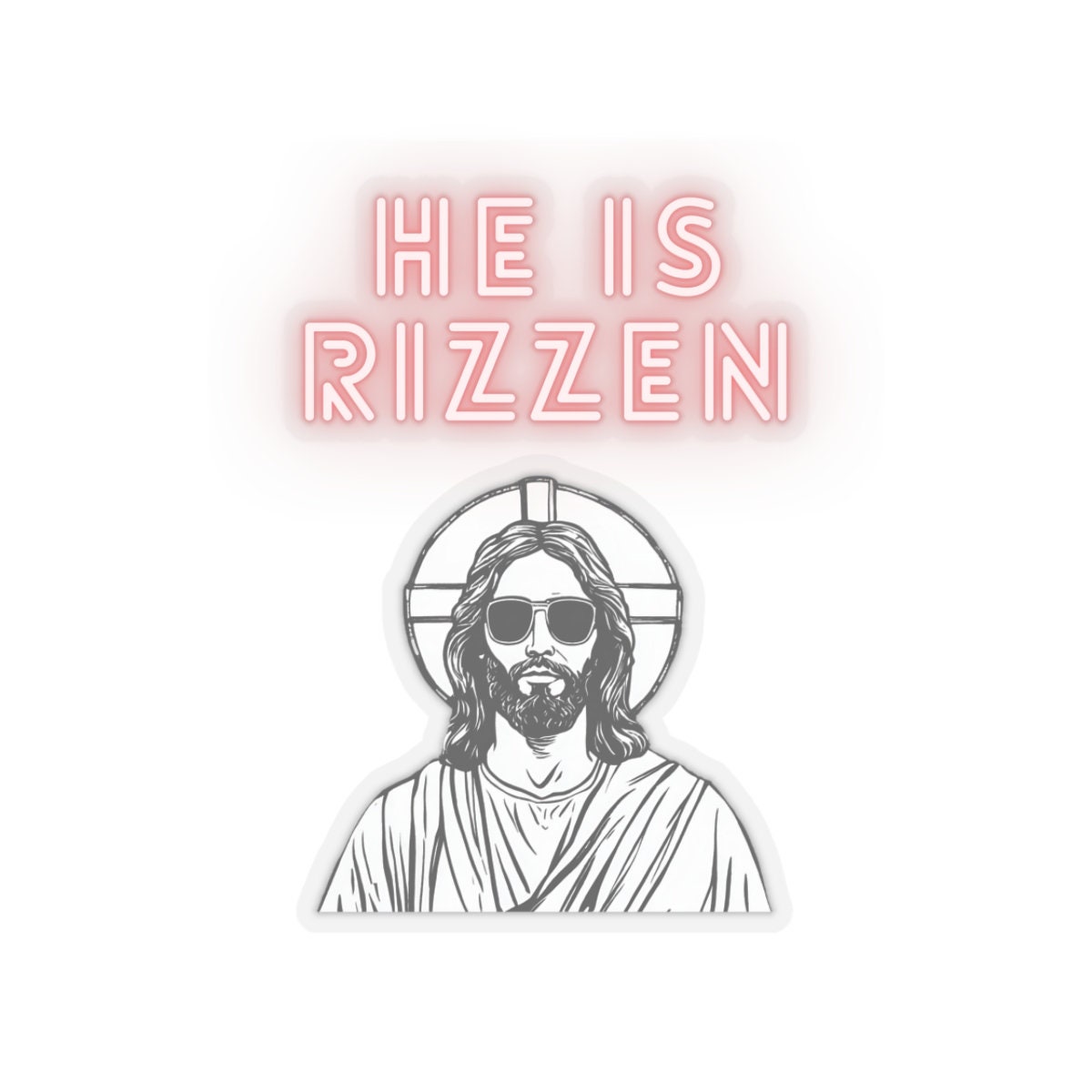He is Rizzen Christian Funny Kiss-cut Stickers - Etsy