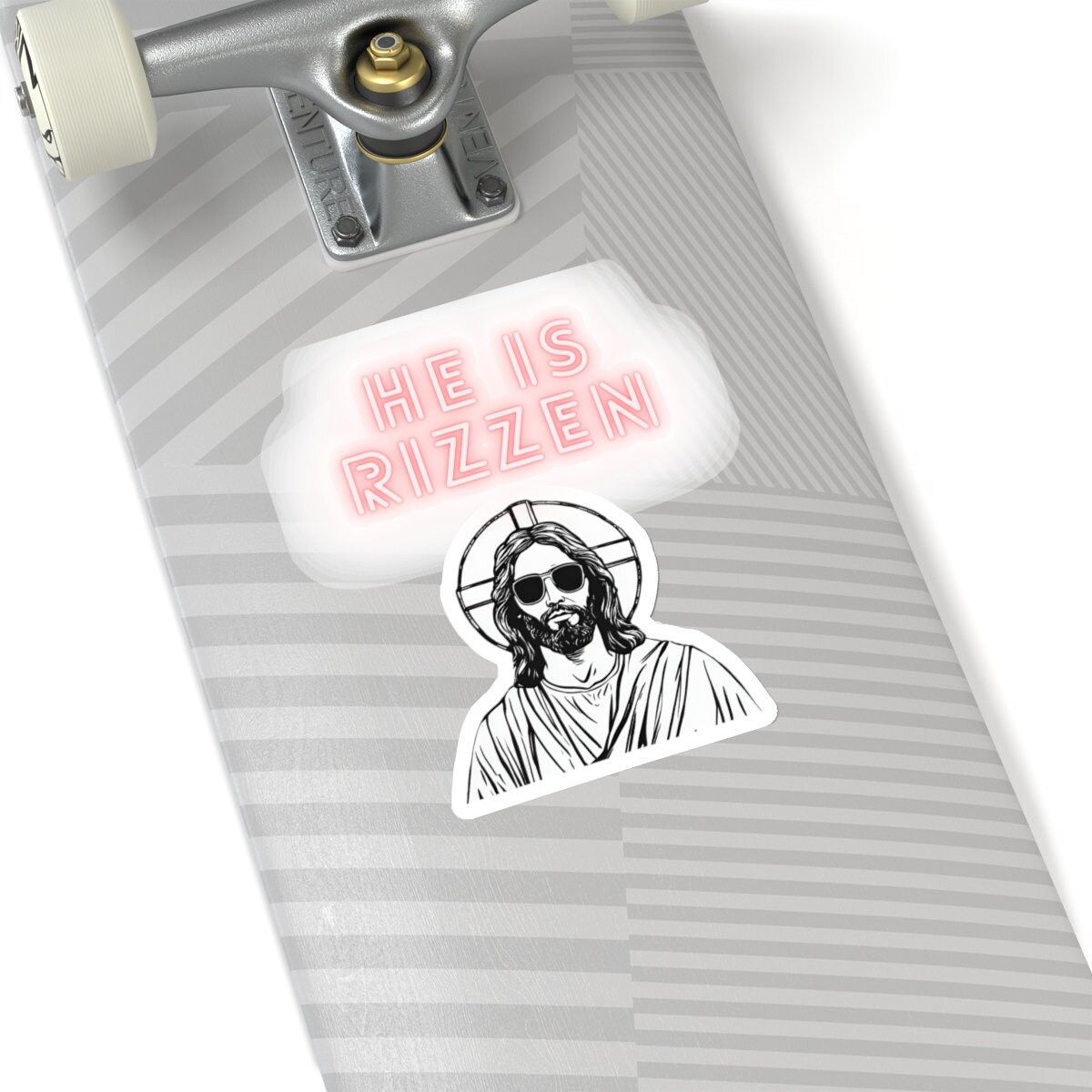 He is Rizzen Christian Funny Kiss-cut Stickers - Etsy