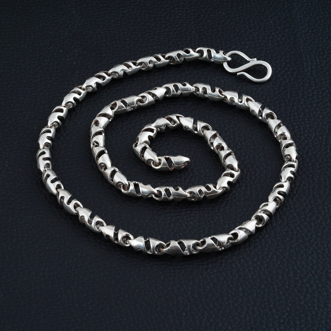 Silver 925 Unique Designer Necklace or Chain for Her, Modern Design for ...