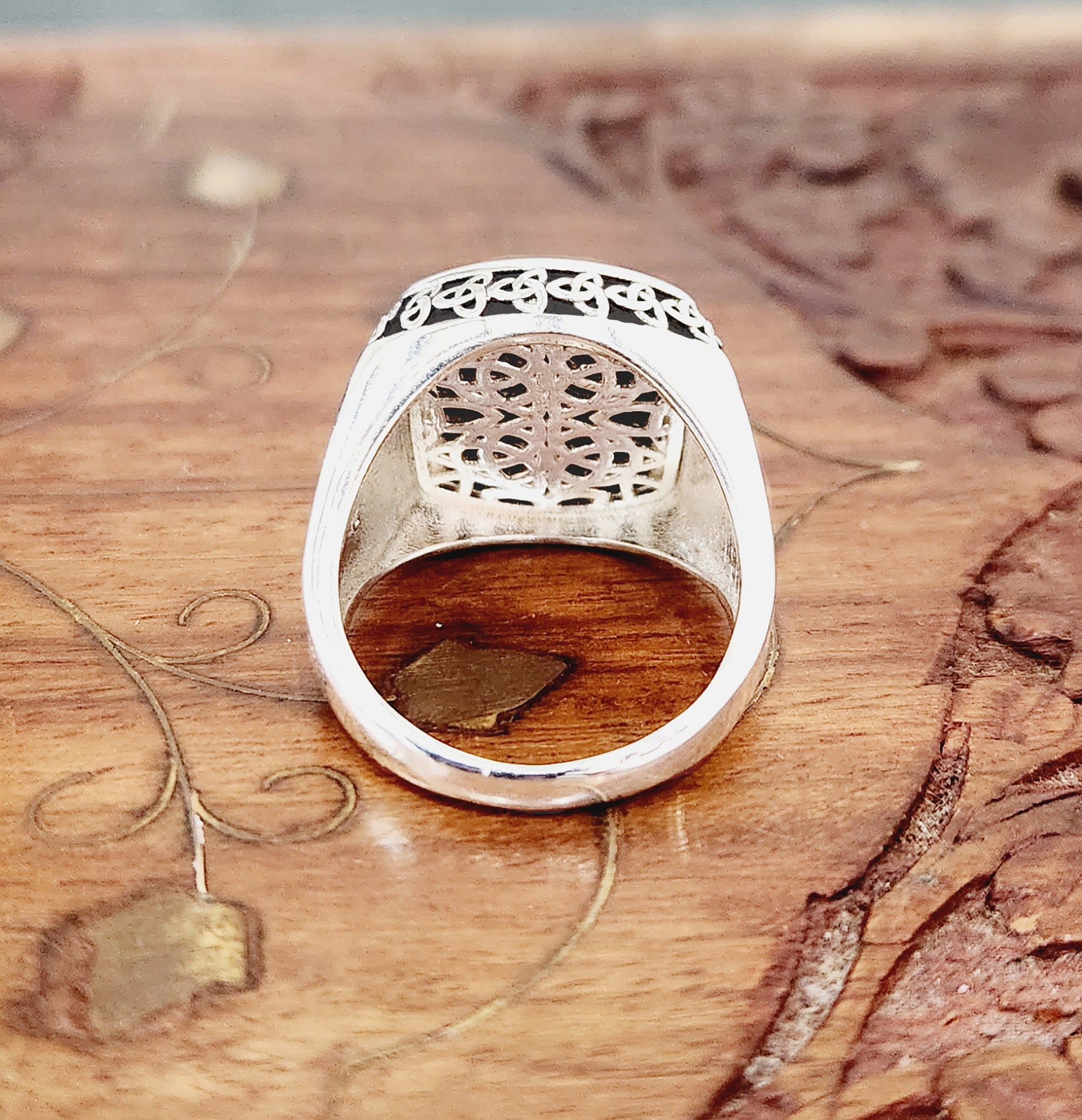 Sterling Silver Tiger Eye Stone Ring Handmade Classic Minimal - Etsy