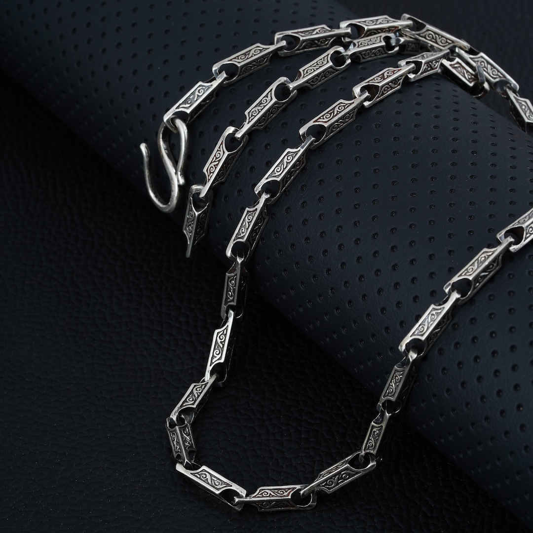 Silver Chain Heavy Chain, Fathers Day Gift, Men Sterling Silver Heavy ...