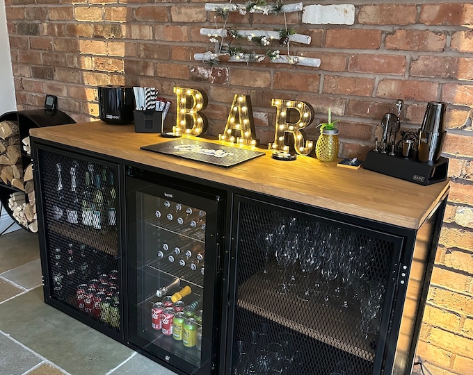 Industrial Sideboard Industrial Sideboard With Fridge Bar Home Bar With ...