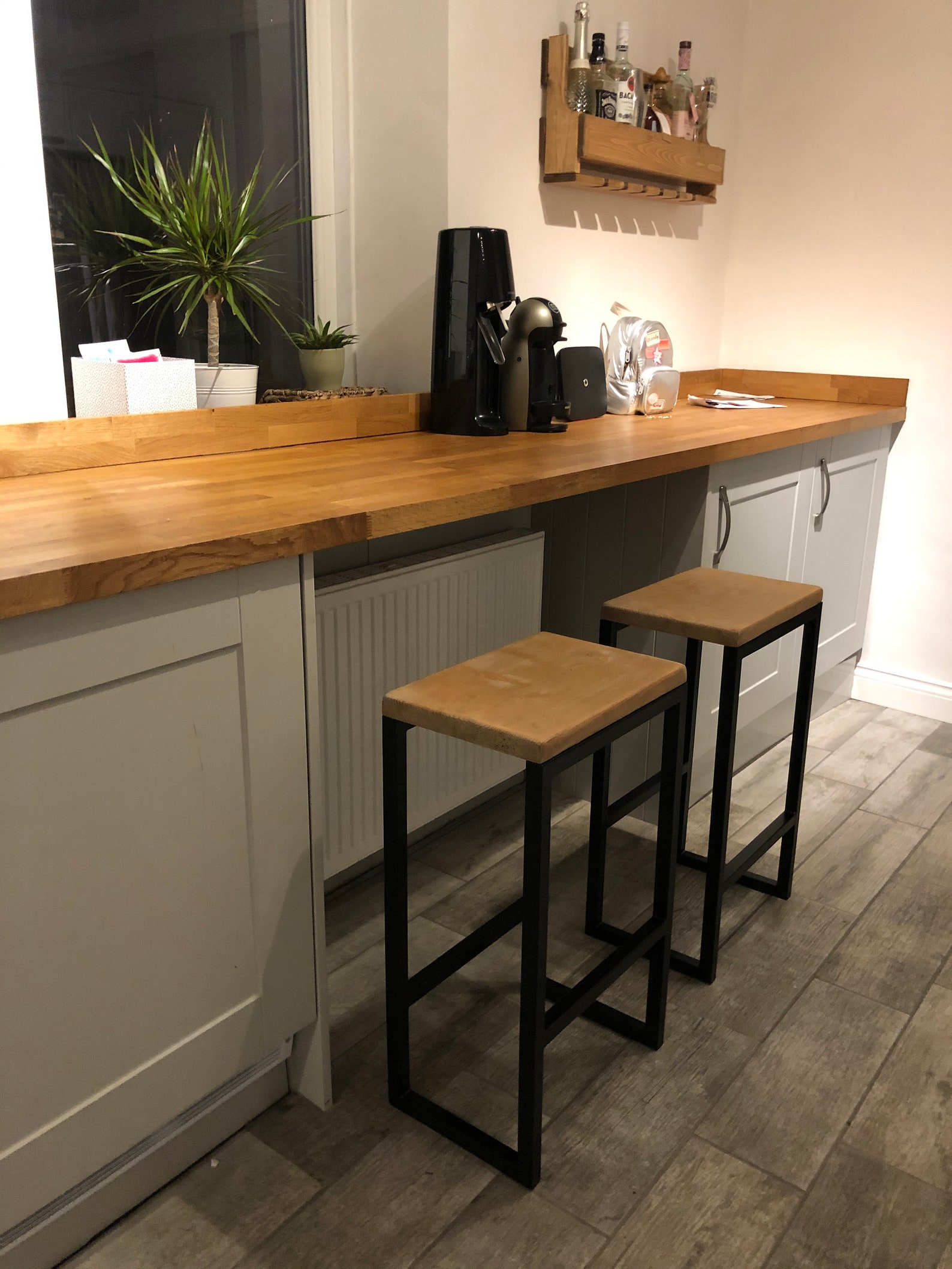 Bar Stools Metal Stools Wood Stools Kitchen Stools - Etsy UK