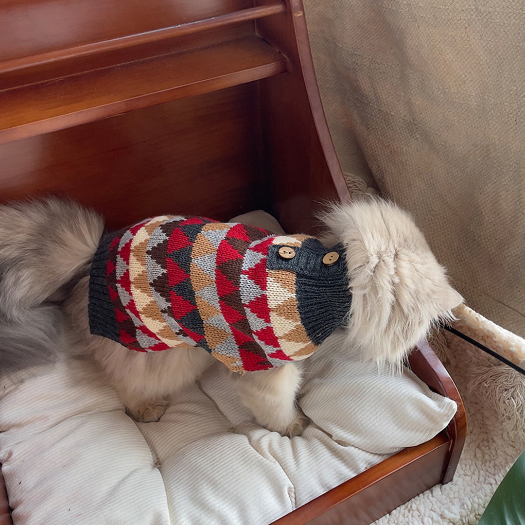 Retro Cat Sweater for Winter Cat Knitted Sweater Hairless - Etsy