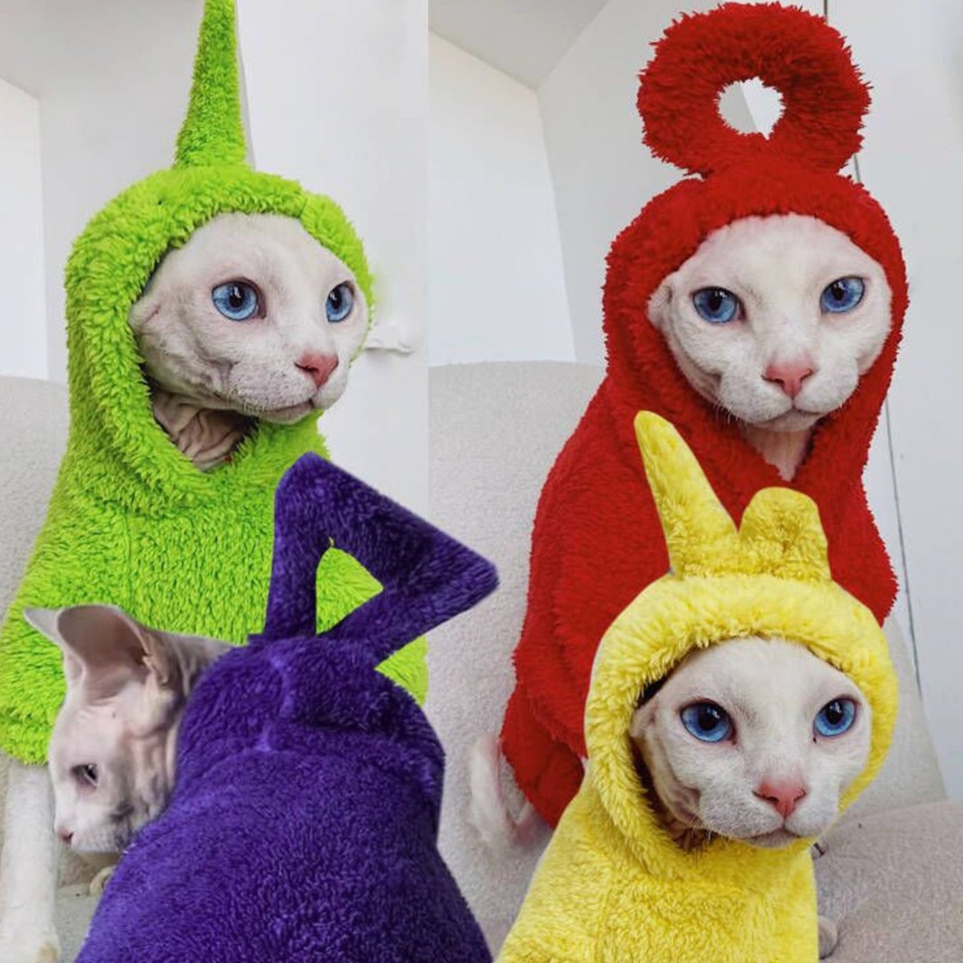 Funny Cat Hoodie For Hairless Cat Furry Cat Hoodie Sphynx Cat Clothing Winter Cat Clothing Etsy