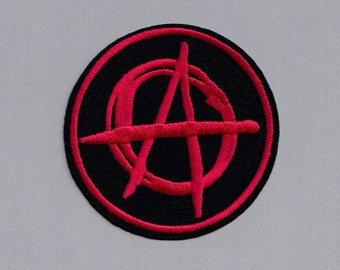 10 Pcs Anarchy Symbol Anarchism a Logo Embroidered Patches 3 Diameter ...