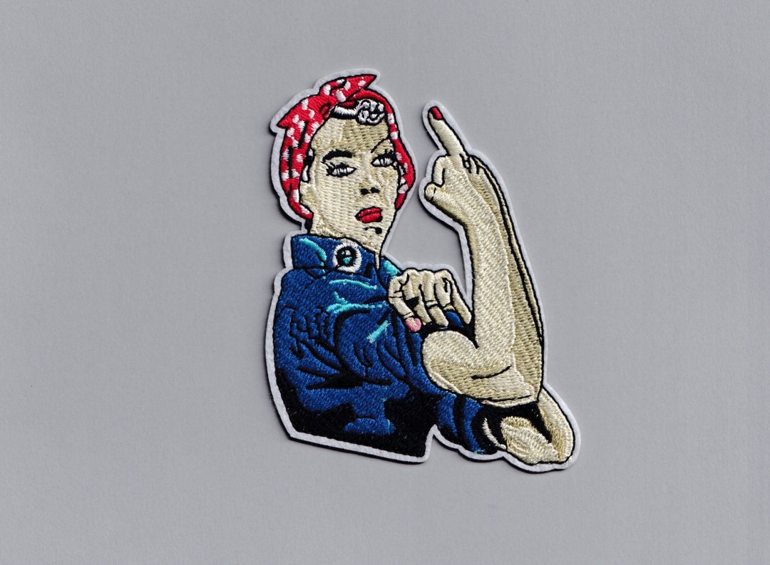 Rosie the Riveter Middle Finger Patch Applique Feminist Womens - Etsy