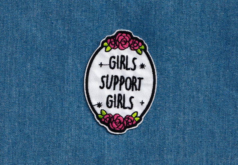Girls Support Girls Patch Iron-on Embroidered Feminist Applique Patches ...