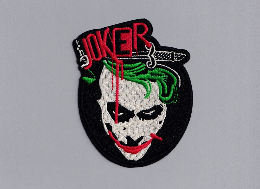 Embroidered Large the Joker Fan Art Patch Iron-on Movie Applique - Etsy