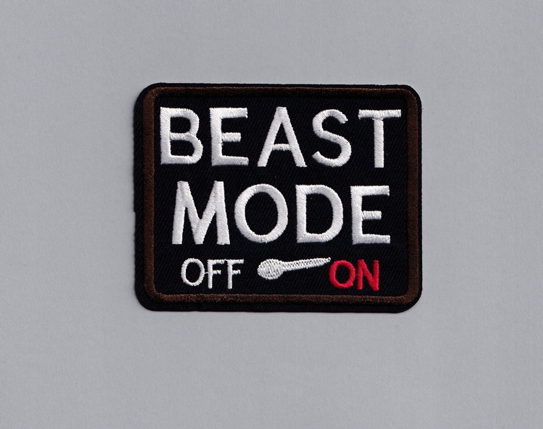 Beast Mode on Patch Applique Iron-on Embroidered Gym Bodybuilding Patch - Etsy