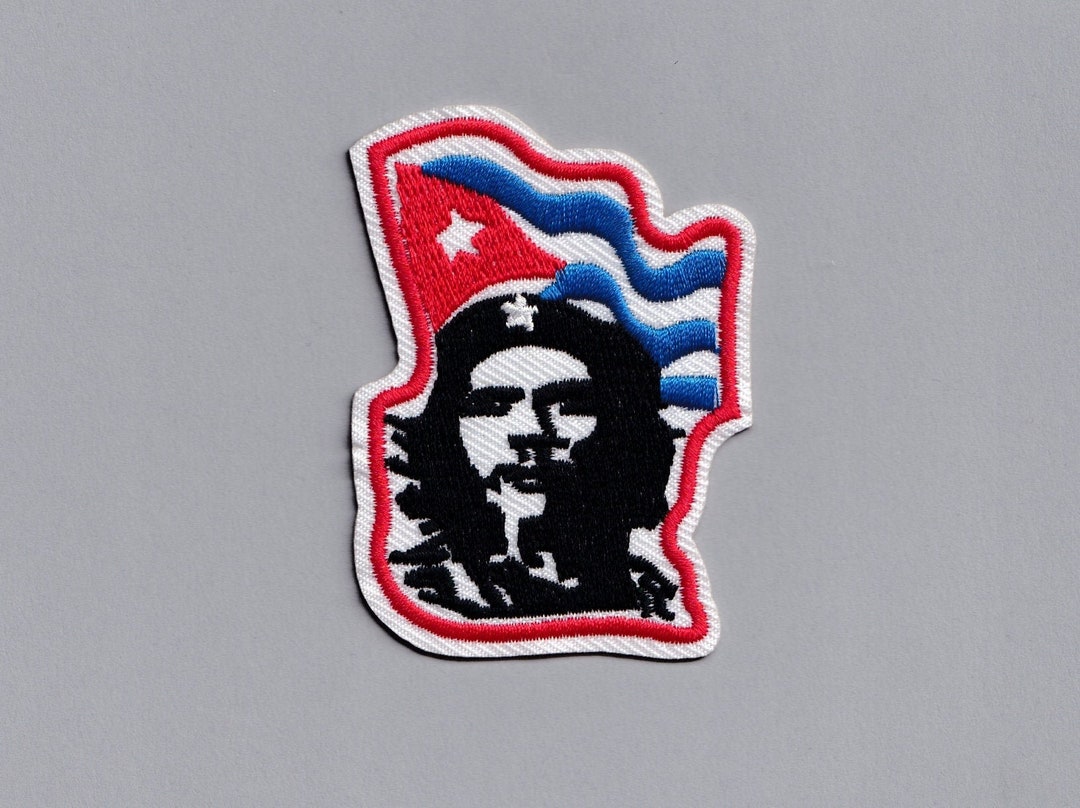 Embroidered Iron on Che Guevara Patch Cuba Revolution Cuban Flag ...